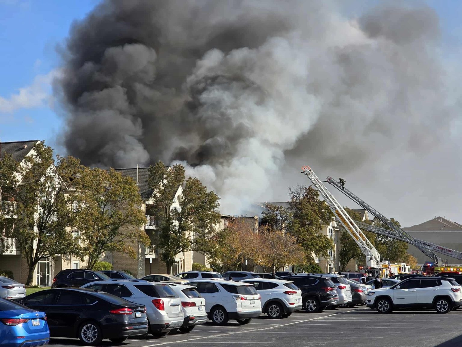 36 Units Displaced After Massive Fire at Evergreen Luxury Apartments in ...